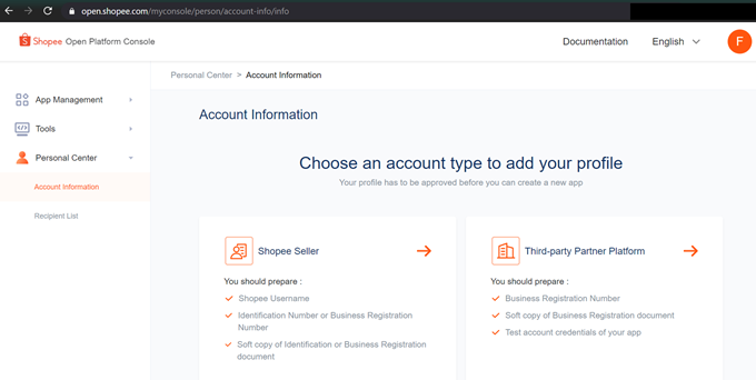 Shopee Open API Platform | Passo a Passo de Solicitação | Centro de ...