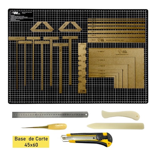 Base De Corte Preta A2 60x45 Esquadro Mdf Cartonagem Wire O | Shopee Brasil