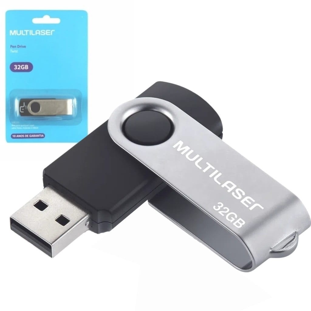 Pen drive 32gb Multilaser Twist PD589 Original | Shopee Brasil