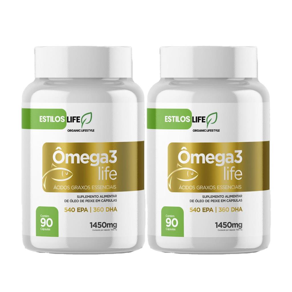 Kit 2 Omega 3 Life, 540EPA, 360DHA , 90 capsulas | Shopee Brasil