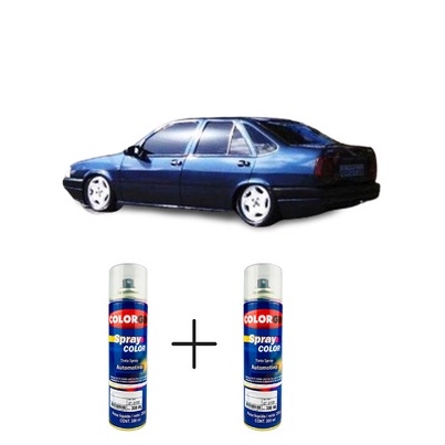 Tinta Spray Automotiva Azul Gurundi Fiat 300ml + Spray Verniz 300ml ...