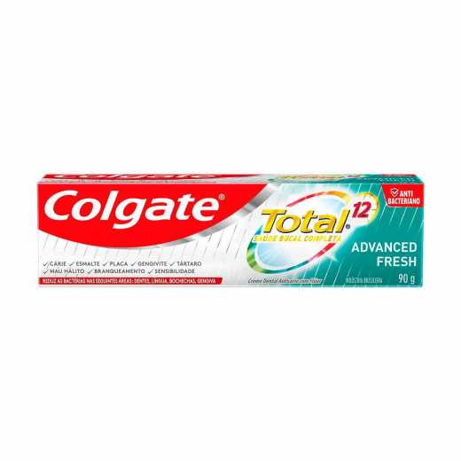Creme Dental Colgate Total 12 - Advanced Fresh 90g | Shopee Brasil