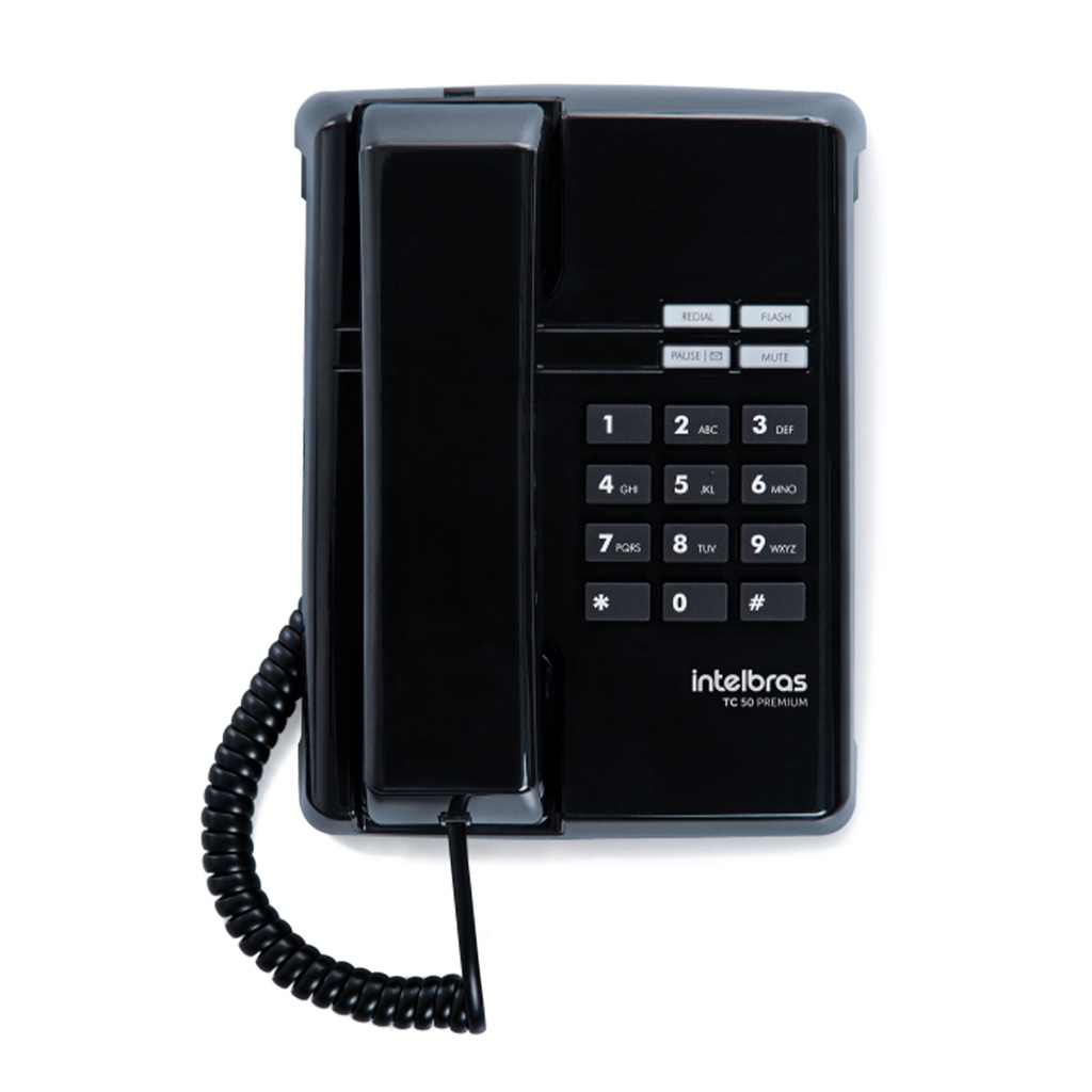 Telefone fixo Intelbras TC 50 Premium Preto Original Novo Residencial ...