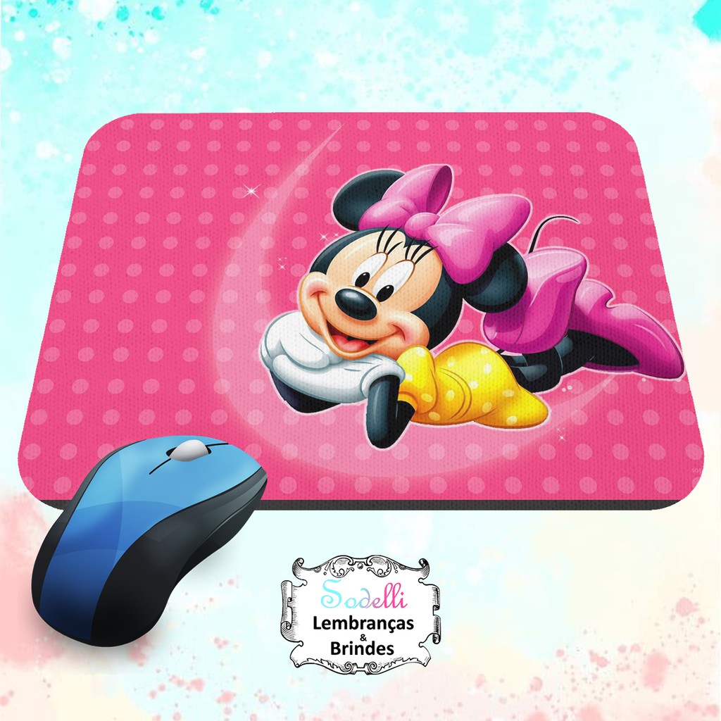 Mouse Pad Minnie 23x18cm - Diversos Modelos | Shopee Brasil