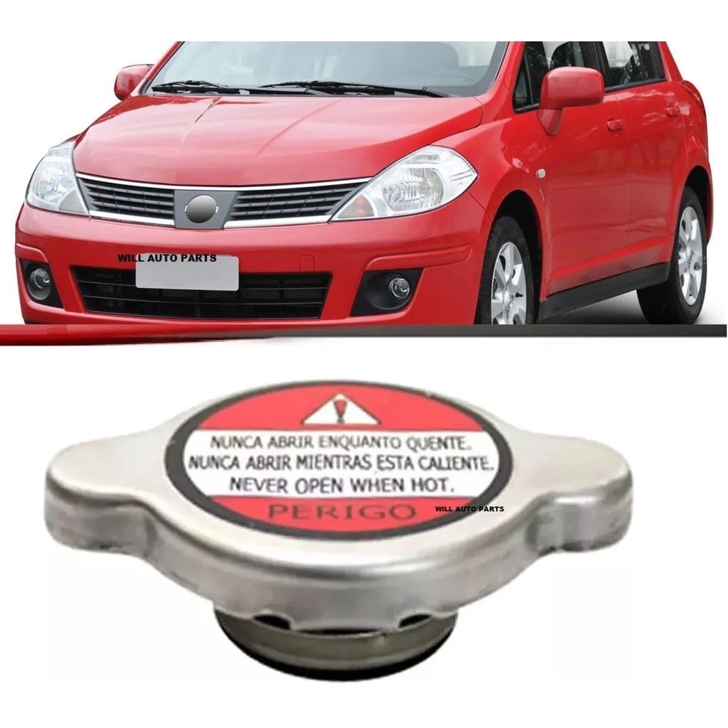 Tampa Radiador Nissan Tiida 2008 2009 2010 2011 2012 2013 | Shopee Brasil