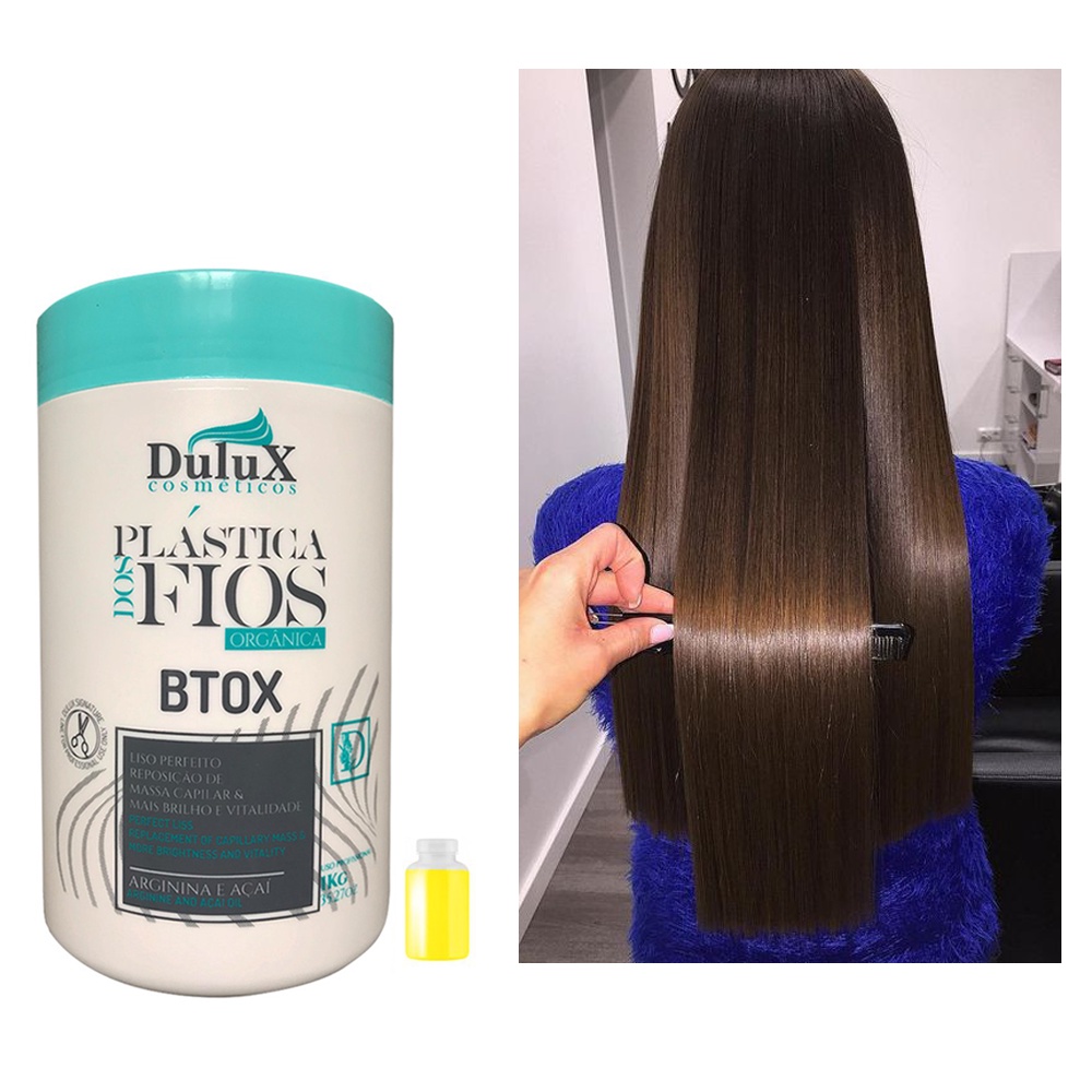 Botox Plástica Dos Fios Selagem Térmica Sem Formol Cabelo Liso 1Kg ...