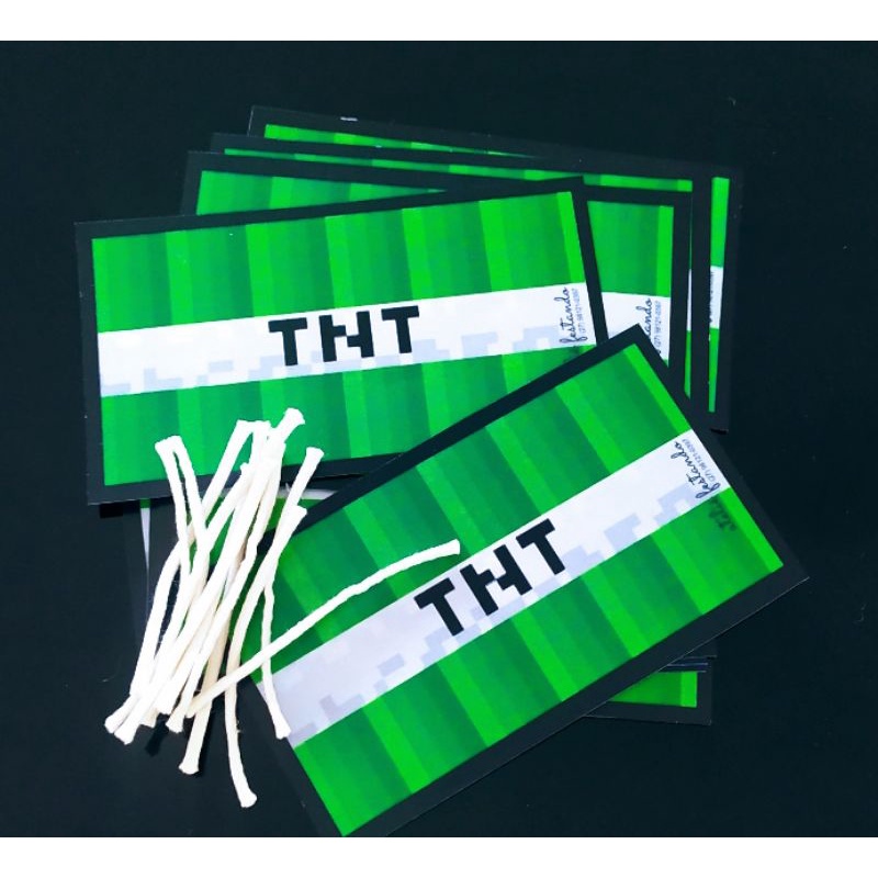 10 Rótulos TNT VERDE Minecraft | Shopee Brasil