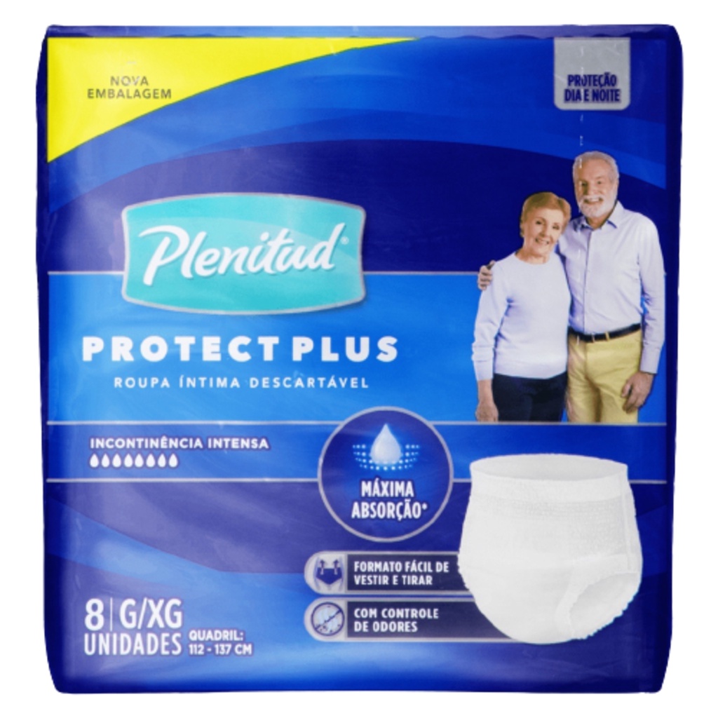 Roupa Intima Plenitud Protect Plus G/Xg - 8 Unidades | Shopee Brasil
