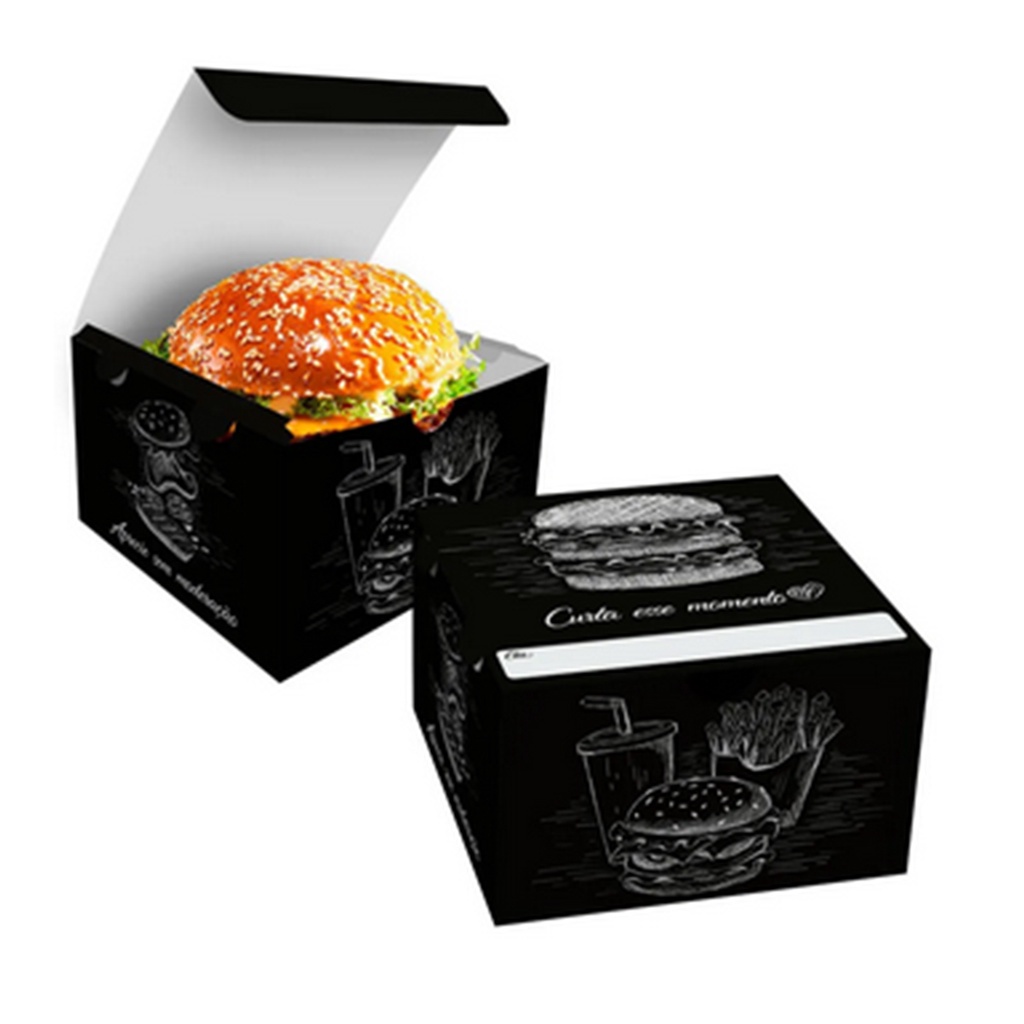 Caixa Box Embalagem Hamburguer Artesanal Lanche Delivery | Shopee Brasil