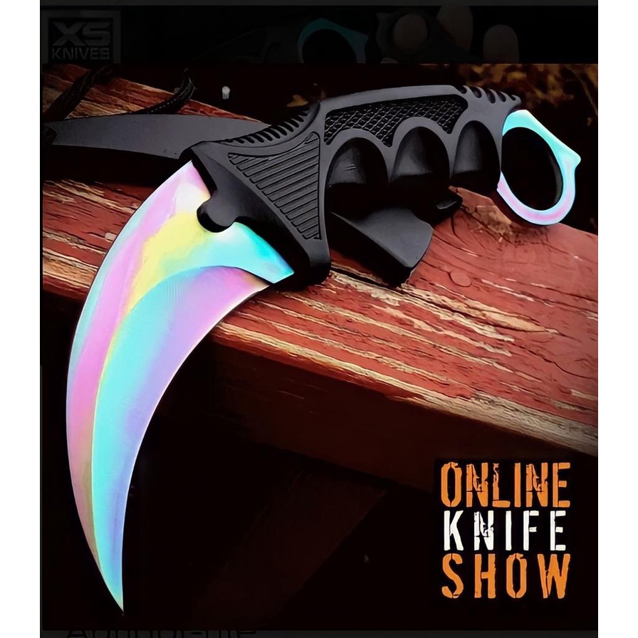 Faca Curvada Colorido CS Go Afiada Camping | Shopee Brasil