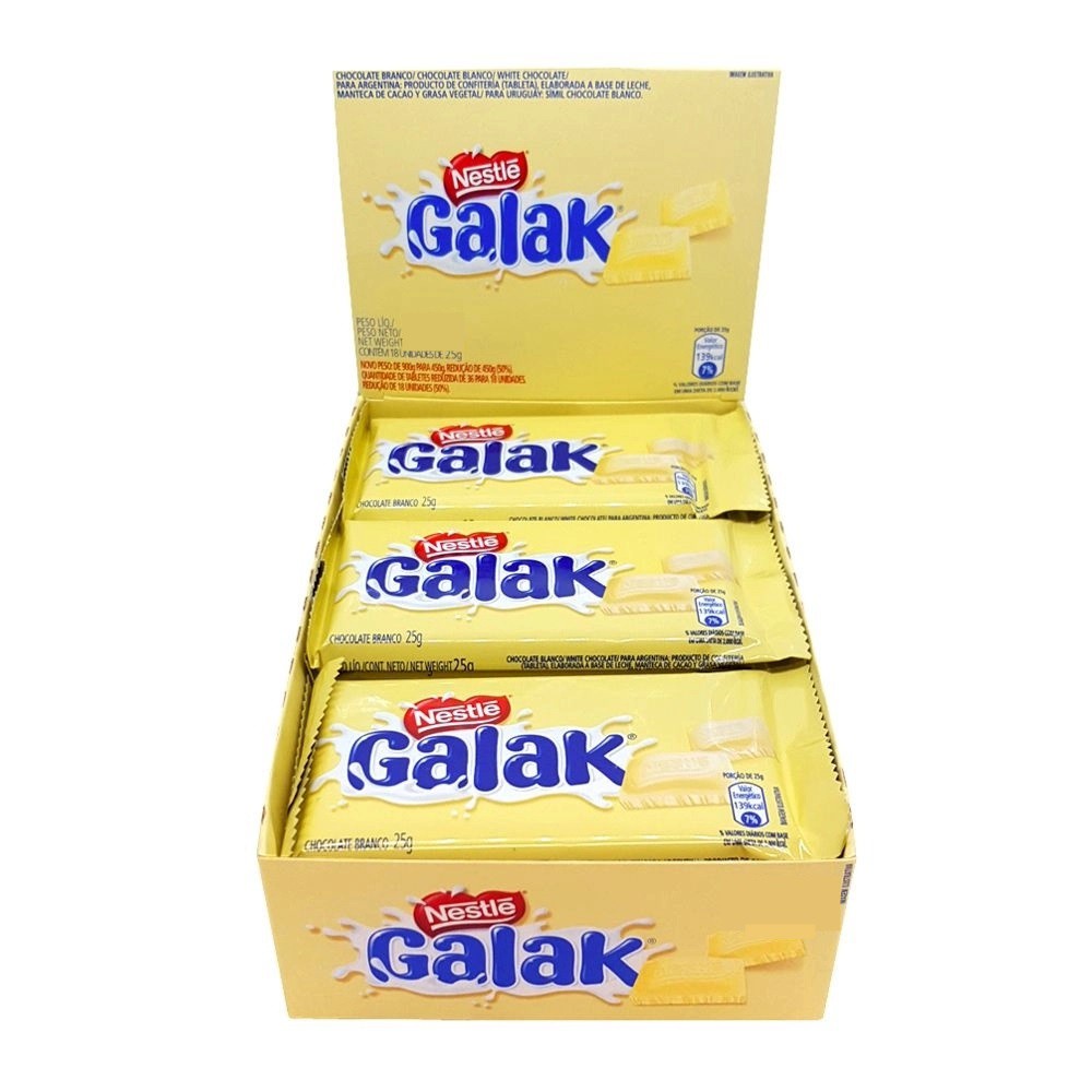 Chocolate Branco Galak C/22un 25gr - Nestlé - Faz a Boa!