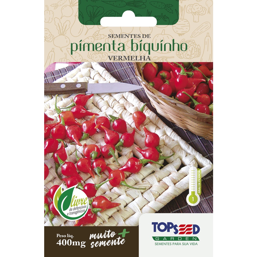 SEMENTES PIMENTA BIQUINHO - ALTA TAXA DE GERMINAÇÃO - PLANTE EM VASOS ...