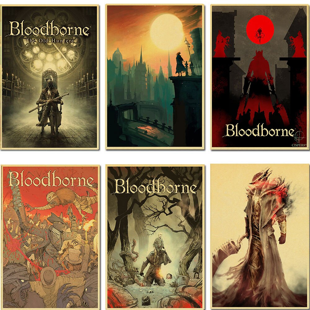 Bloodborne Poster Retro Vintage Poster Wall Decor Para Casa Bar Café ...