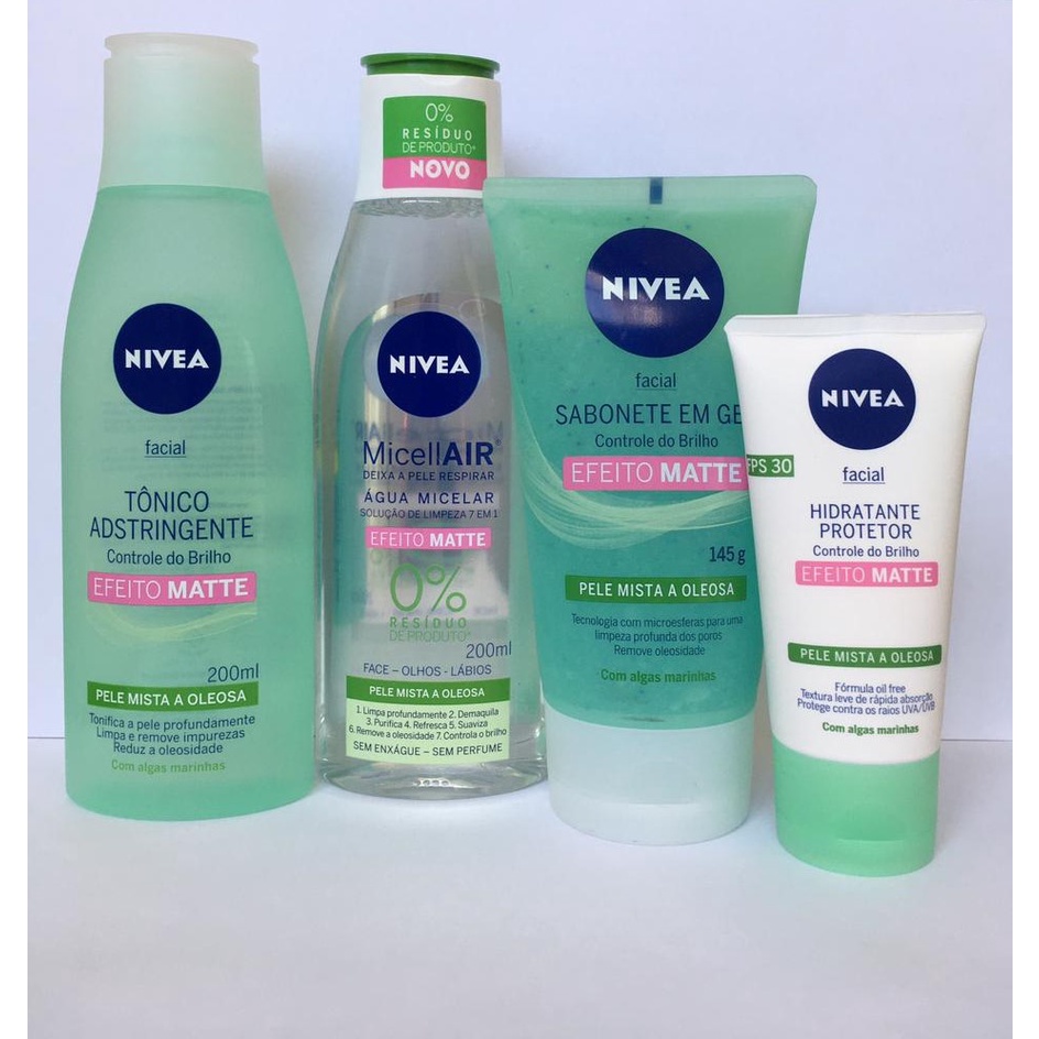 Kit Skin Care Nivea Pele Mista a Oleosa com Hidratante | Shopee Brasil