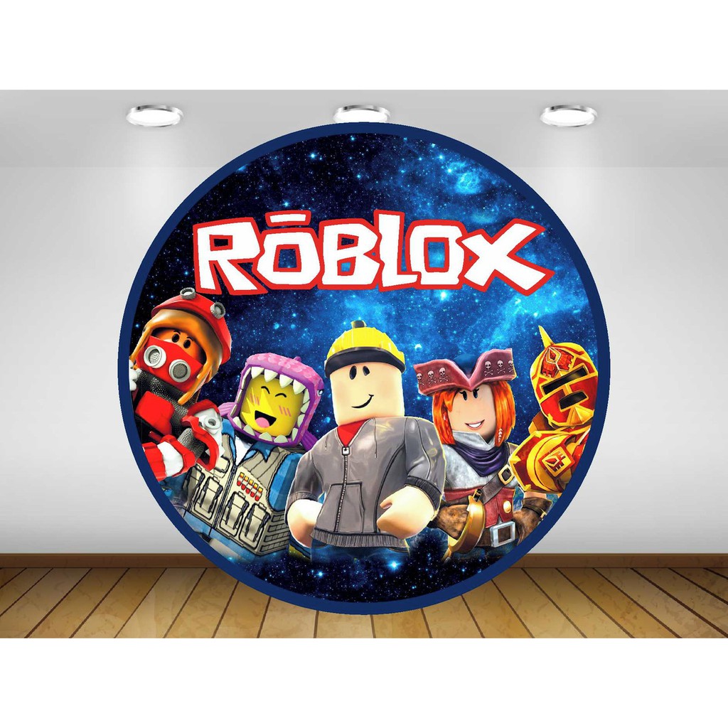 Painel de festa redondo Roblox Decoração Jogos Online | Shopee Brasil