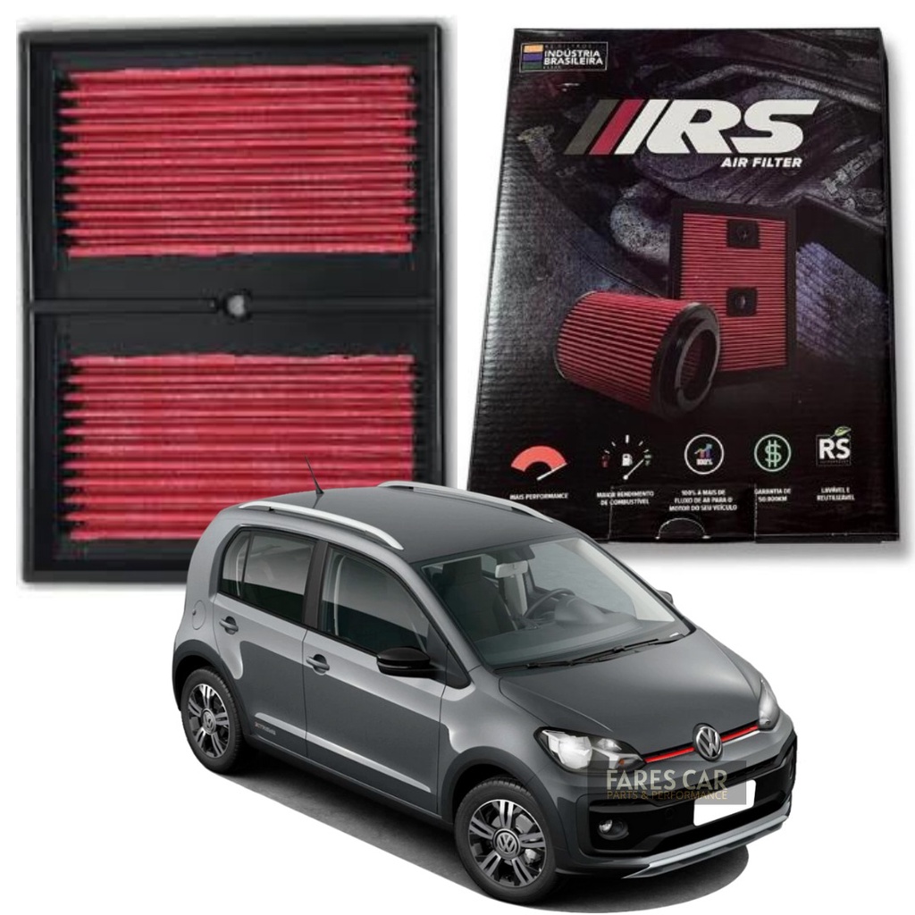 Filtro de Ar Rs Esportivo Volkswagen Up, Polo, Nivus, T-Cross, Golf, Virtus. | Shopee Brasil