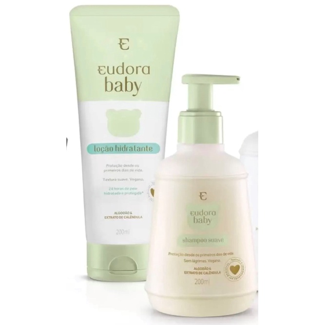 Kit Eudora Baby Shampoo 200ml + Hidratante Corporal De Banho e Pós ...