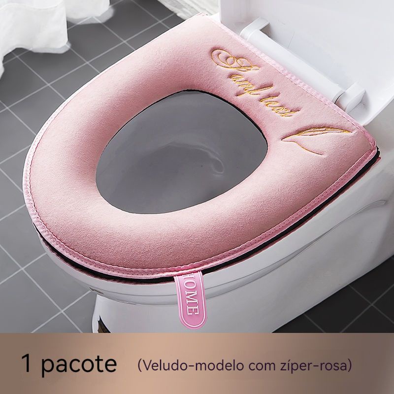 Assento Sanitário De Pelúcia De Velcro Tipo Anti-Embaçamento Frio À ...