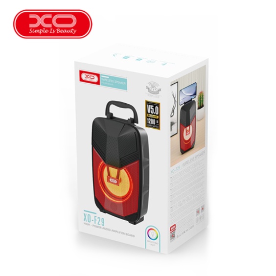 Alto-falante Bluetooth XO F29 portátil com porta de microfone e suporte de telefone - vermelho ...
