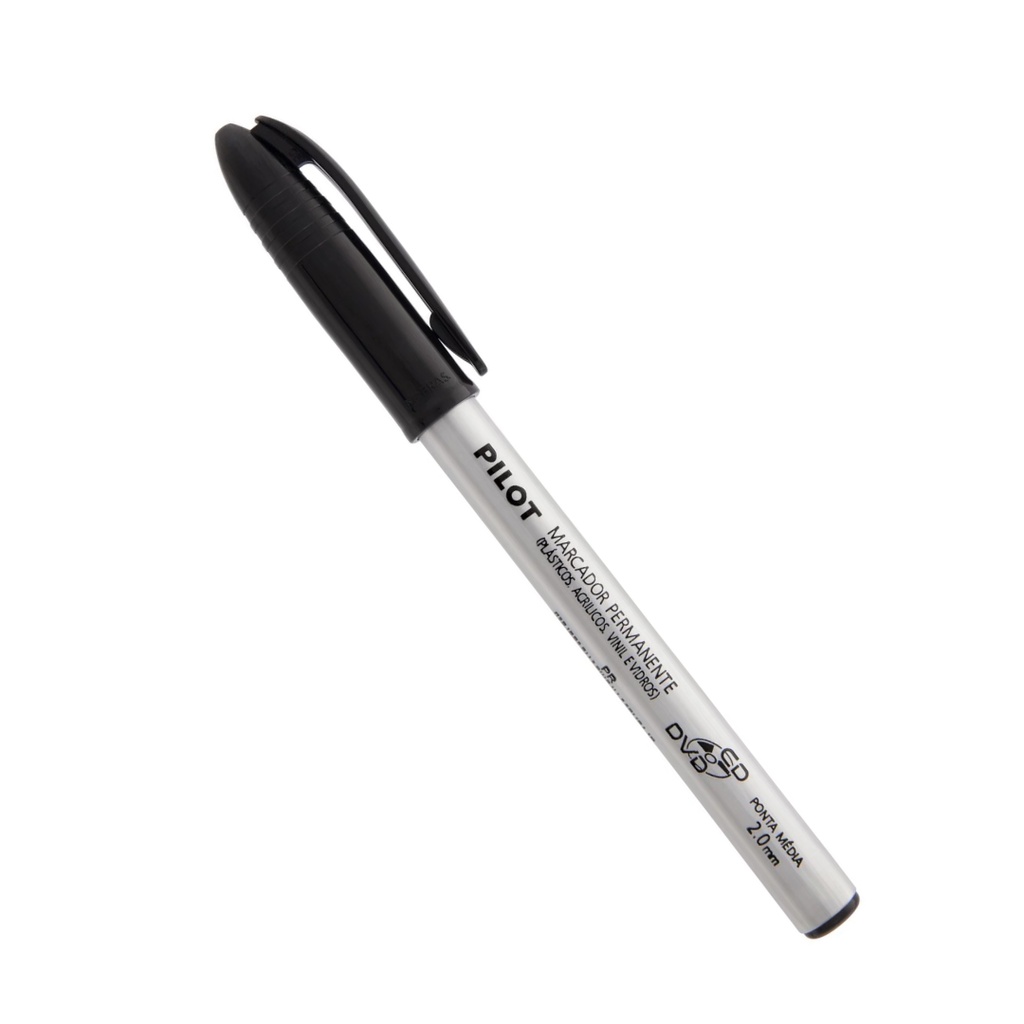 Caneta Permanente Pilot 2mm Preta - Para Escrever Em Plaquinhas De ...