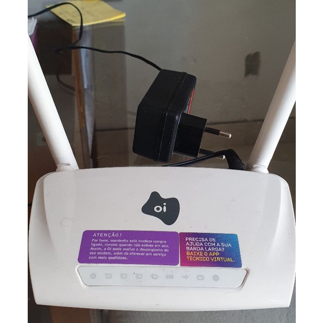 Modem roteador OI VELOX 300 mbps wifi 2 antenas 5 db | Shopee Brasil