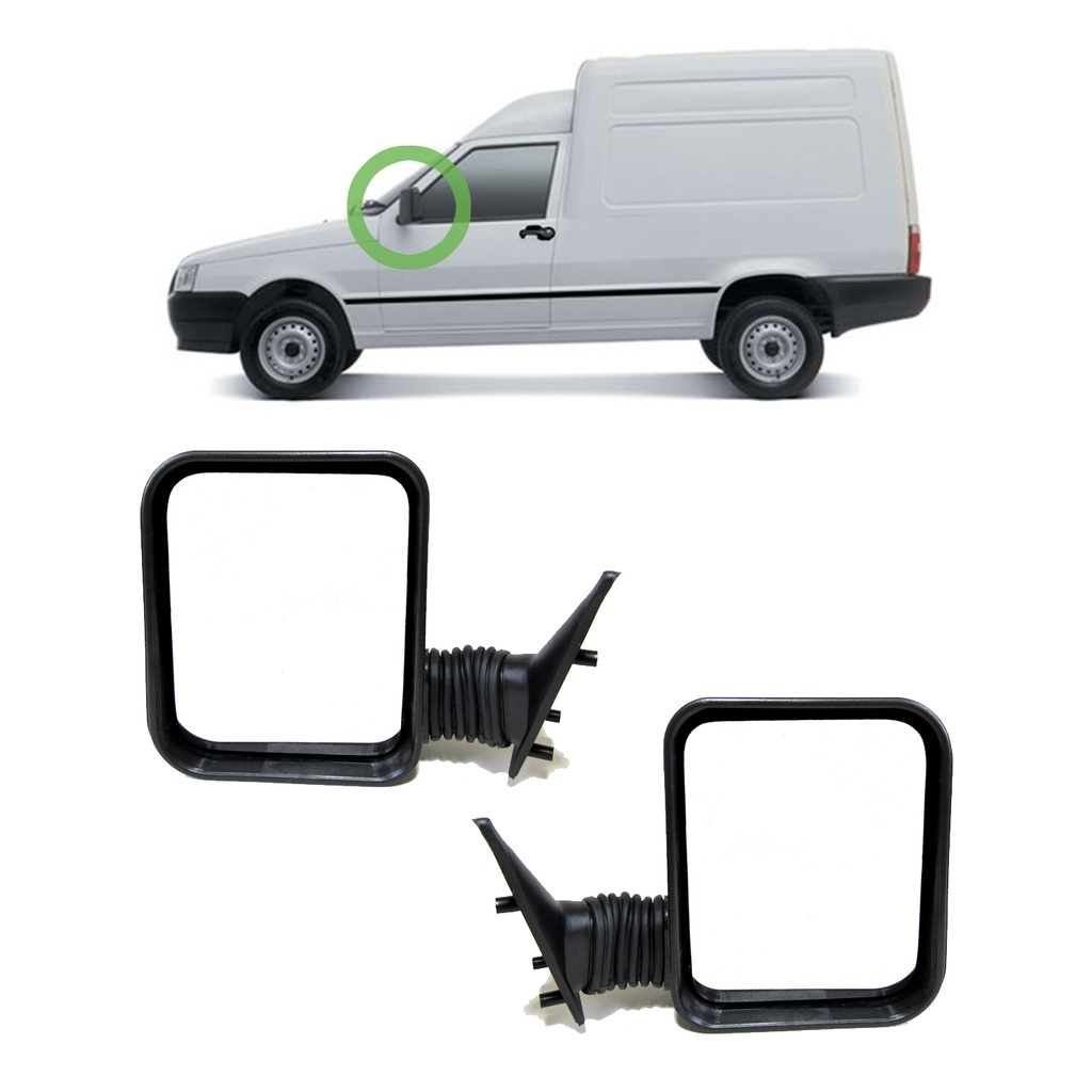 Par Retrovisor Fiat Fiorino 1997 1998 1999 2000 2001 2002 2003 2004 2005 2006 2007 2008 2009 ...