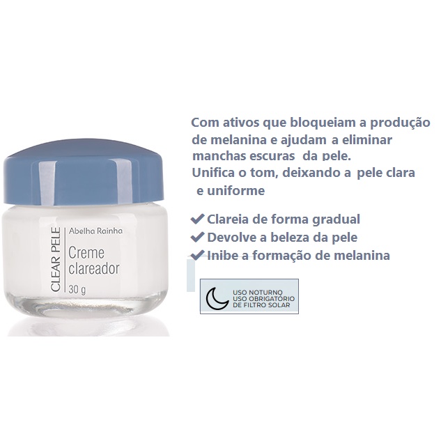 Creme Clear Pele Abelha Rainha 30g | Shopee Brasil