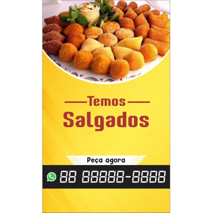 Banner Salgados 60x100 | Shopee Brasil