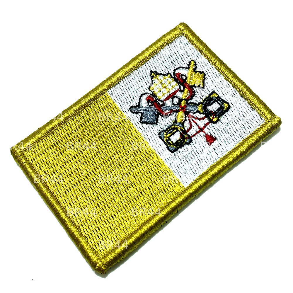 Bandeira Vaticano Patch Bordada Fecho Contato Gancho | Shopee Brasil
