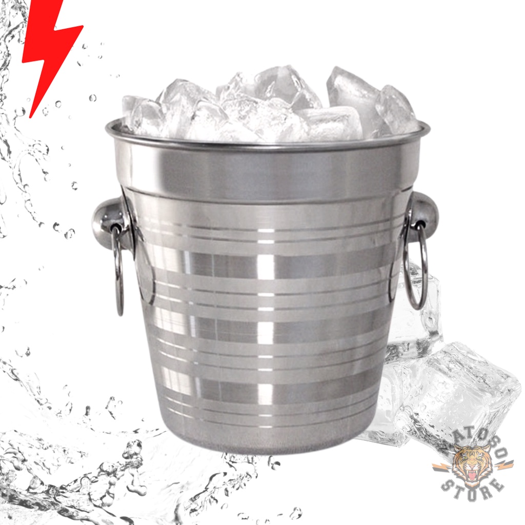 Balde De Gelo Inox 1 litro Para Bebidas Cerveja Champanhe e Vinho ...
