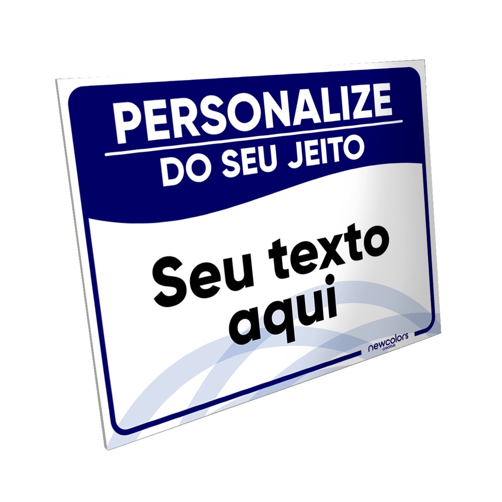 Placa Personalizada Aviso Sinalização Recado Sinalizadora Placa Grande ...