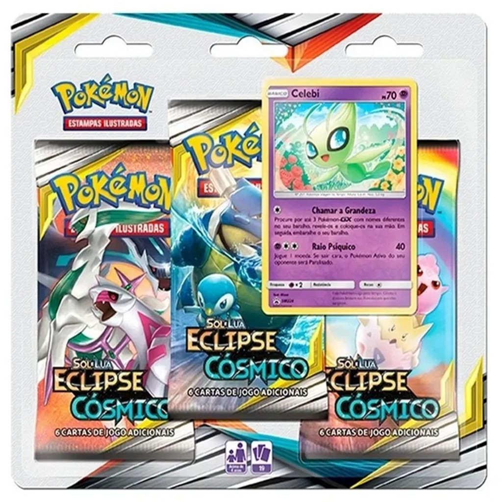 KIT Triple Pack Eclipse Cósmico Pokemon - CELEBI | Shopee Brasil