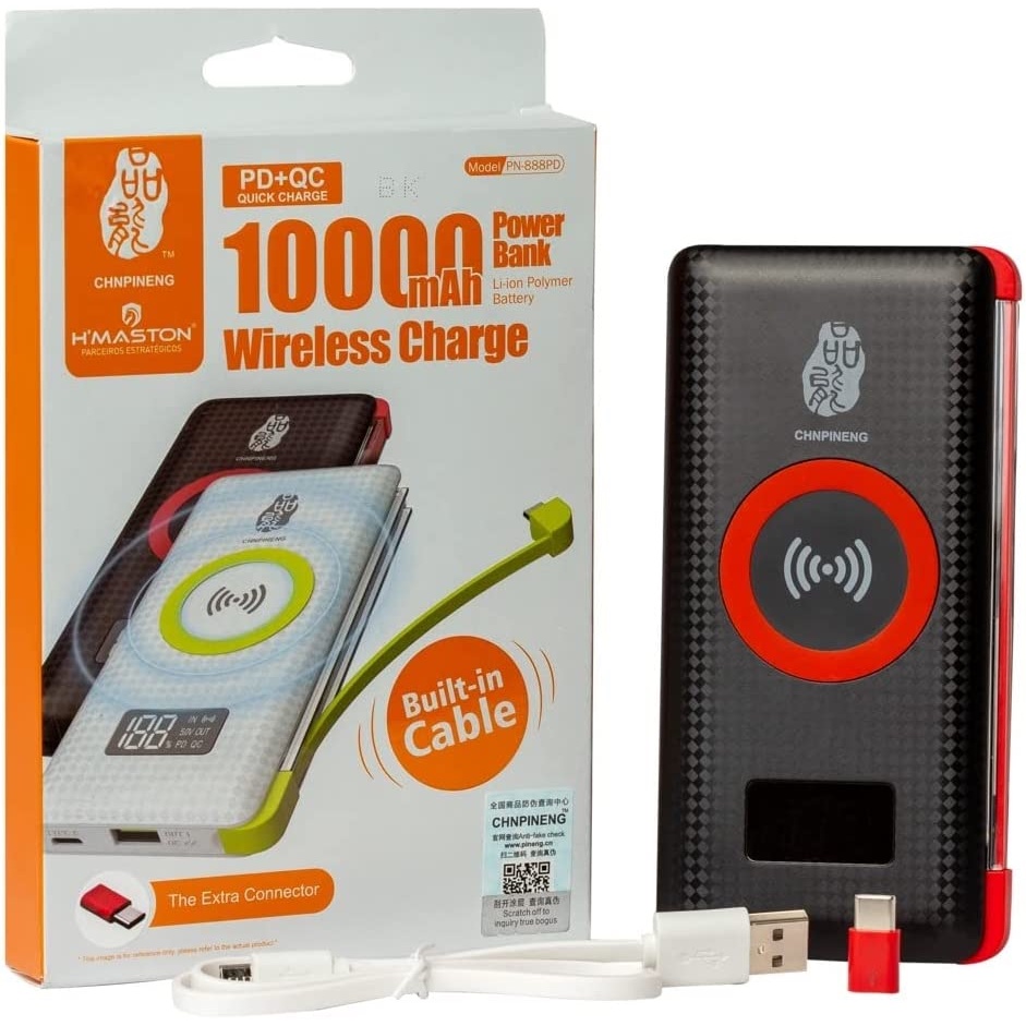 Carregador Portátil Hsul PN-888PD Preto 10000mAh USB e Wireless ...