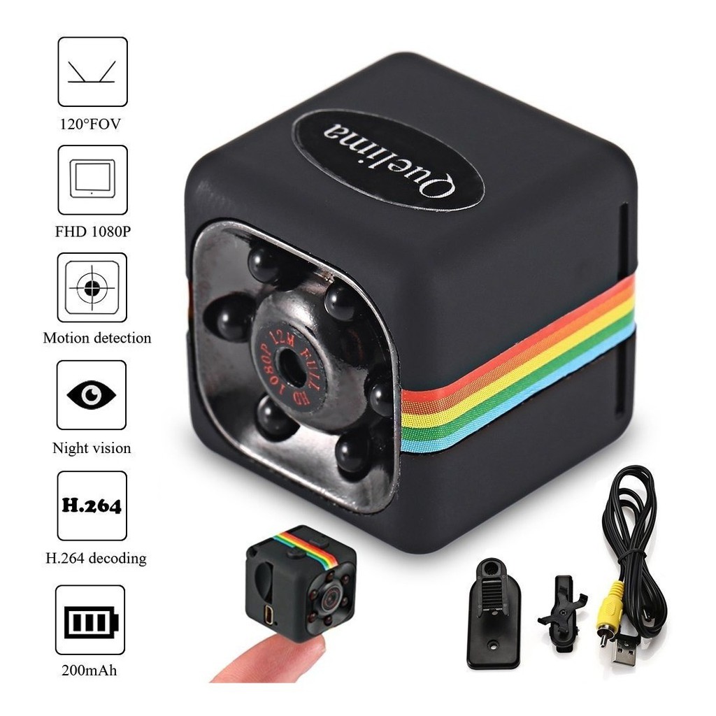 Mini Câmera Espiã Quelima Sq11, Dvr Automotivo Original 1080 | Shopee ...