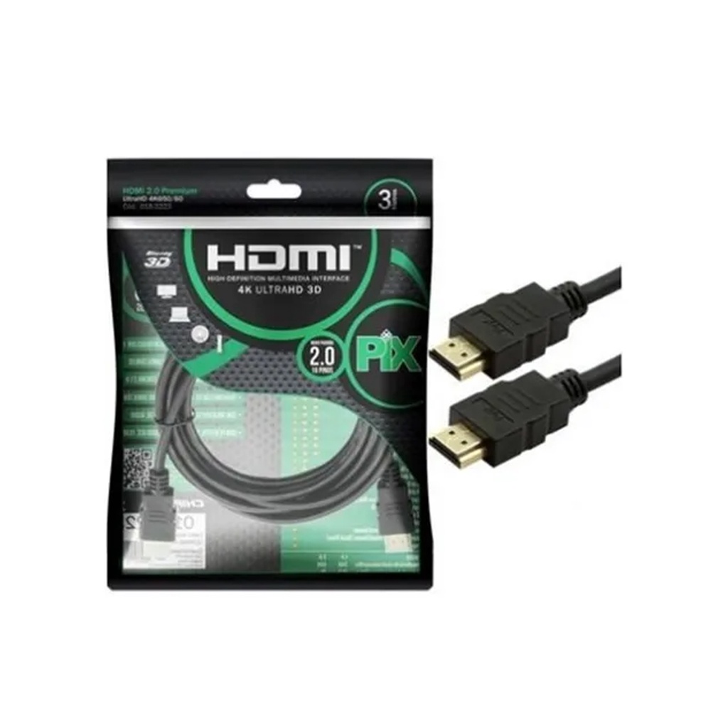 Cabo Hdmi Gold 3m 2.0 - 4k Hdr 19p | Shopee Brasil