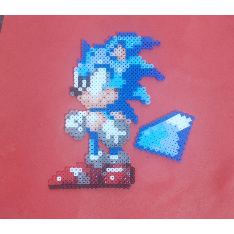 Sonic/hama beads/Sonic pixel art/ Totem/ | Shopee Brasil