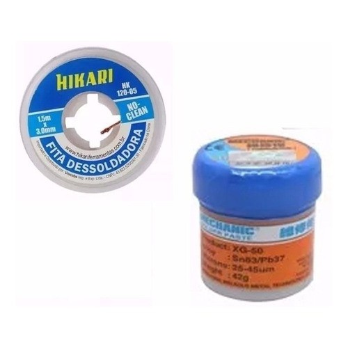 Solda Em Pasta Bga Smd Mechanic Xg-50 + Malha Dessoldadora - Desconto ...