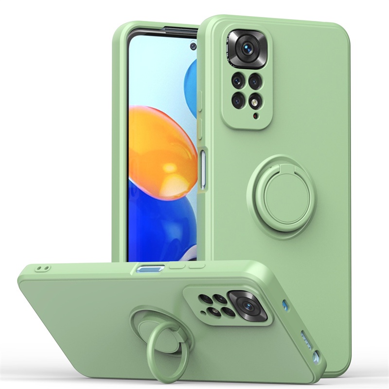 Xiaomi Redmi Nota 11 11S Pro Estojo De Silicone Líquido De Luxo Anel ...