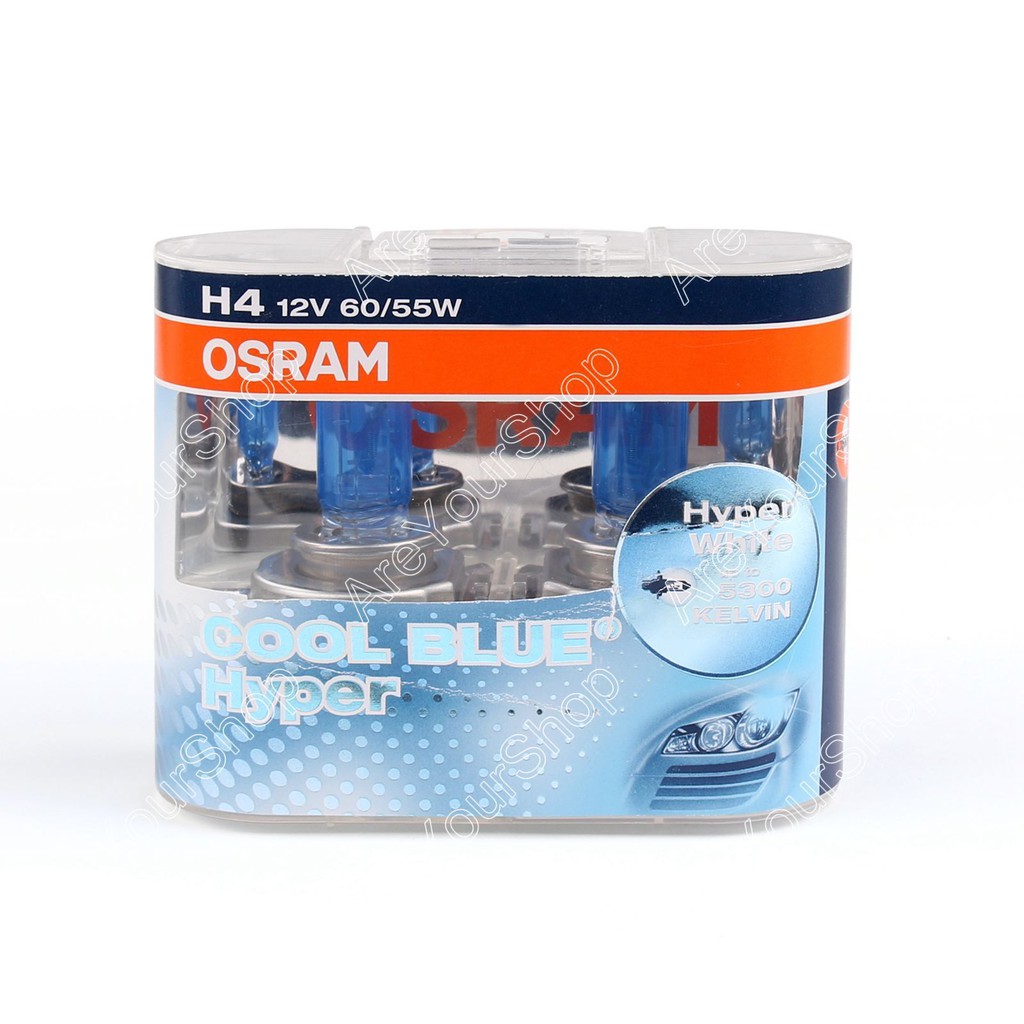 Lâmpada Osram super branca H1 H4 H7 H11 Cool Blue Hyper 12v 55w Original - Faz a Boa!