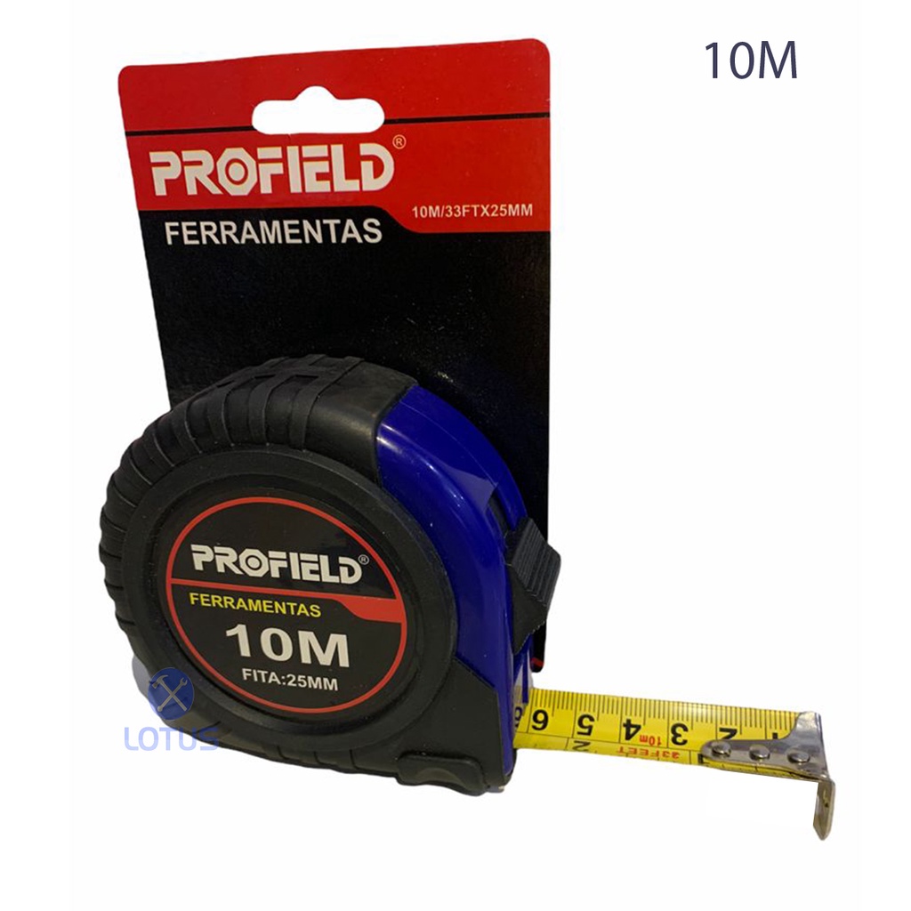 Trena Emborrachada 10m X 25mm Com Ponta Magnética Profield | Shopee Brasil