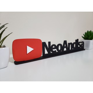 Placa Canal Youtube Decoração Personalizada Youtubers Influencers ...