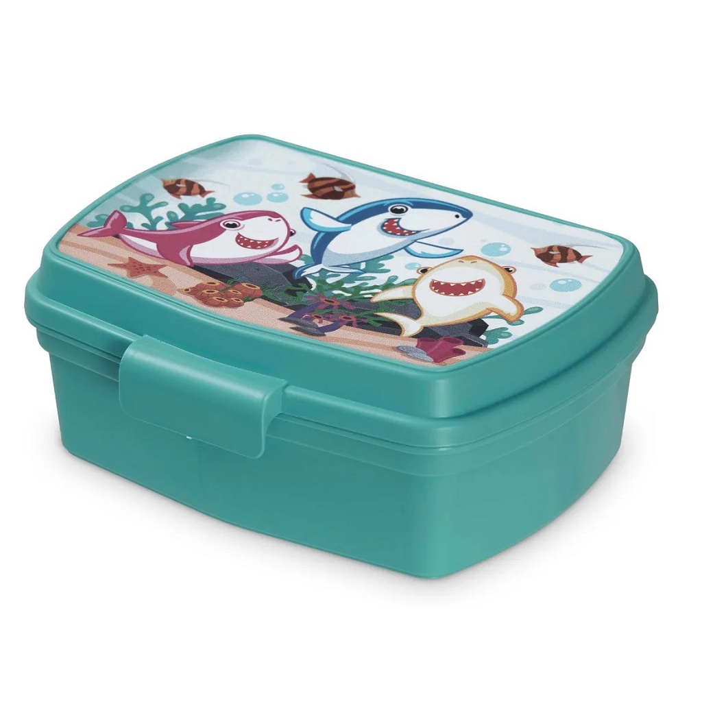 Lancheira Plastica Infantil C/ Divisoria E Trava Oceano | Shopee Brasil