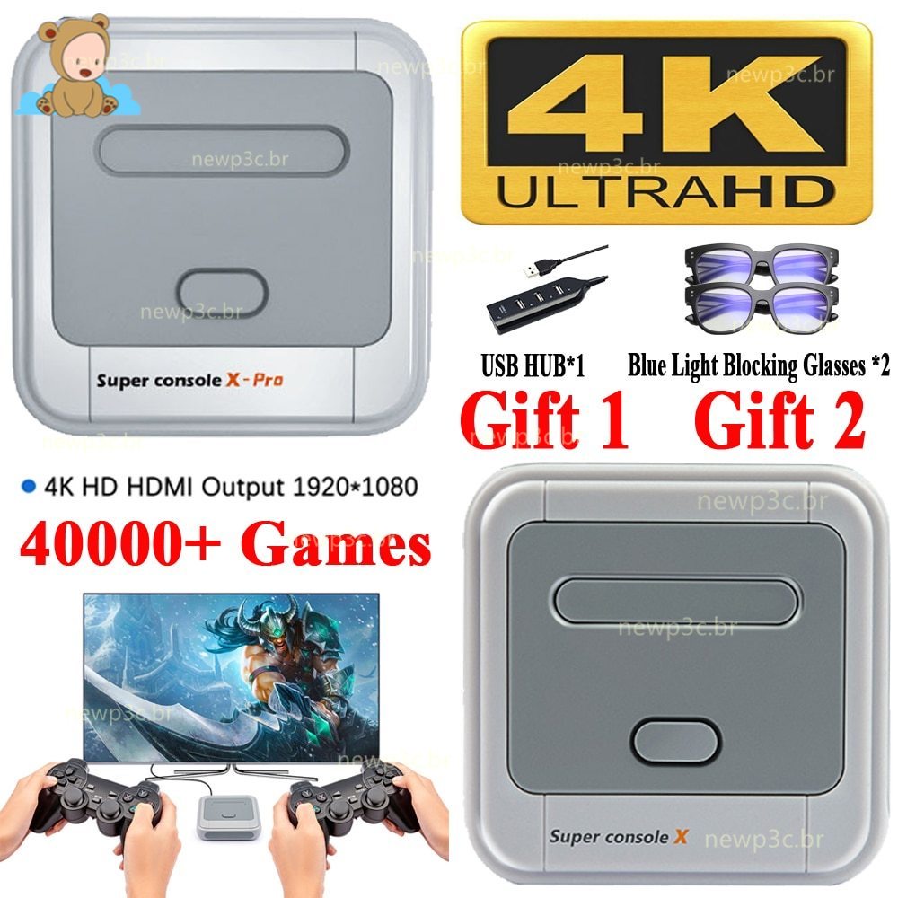 Super Console X Pro 4k Hd Retro Game Console Para Psp / Ps1 / Dc / N64,Video Game Console Com ...
