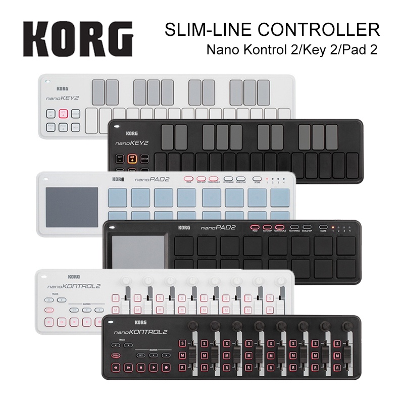 Nano Kontrol2/Key2/Pad2 Controlador MIDI Portátil Almofada De Som ...