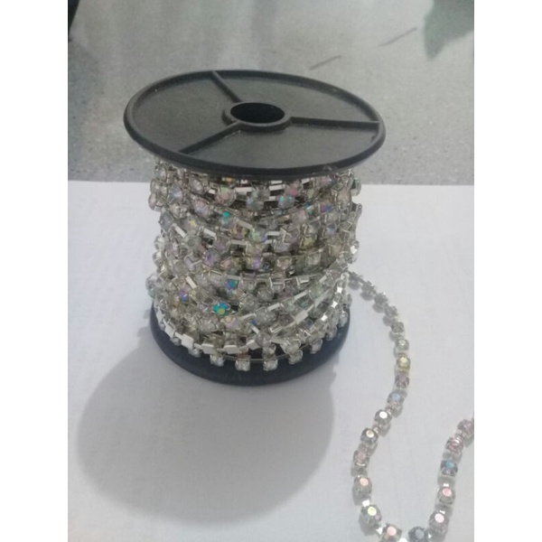 Strass em metro SS16(4MM),1 metrô pedra furta-cor e pedra cristal ...