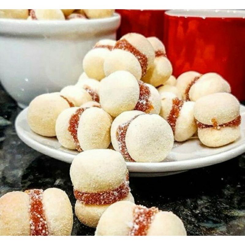 kit 5 Pacotes biscoito amanteigado beijinho sabor goiaba | Shopee Brasil