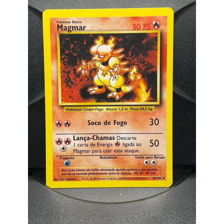 Magmar 36/102 Base Set 1999 Pokemon TCG Antigo | Shopee Brasil