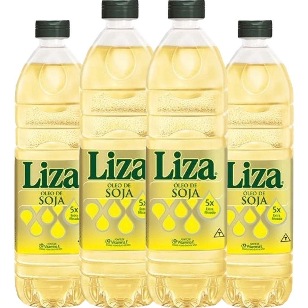 Kit Com 5 Pet de 900ML Óleo De Soja Liza | Shopee Brasil