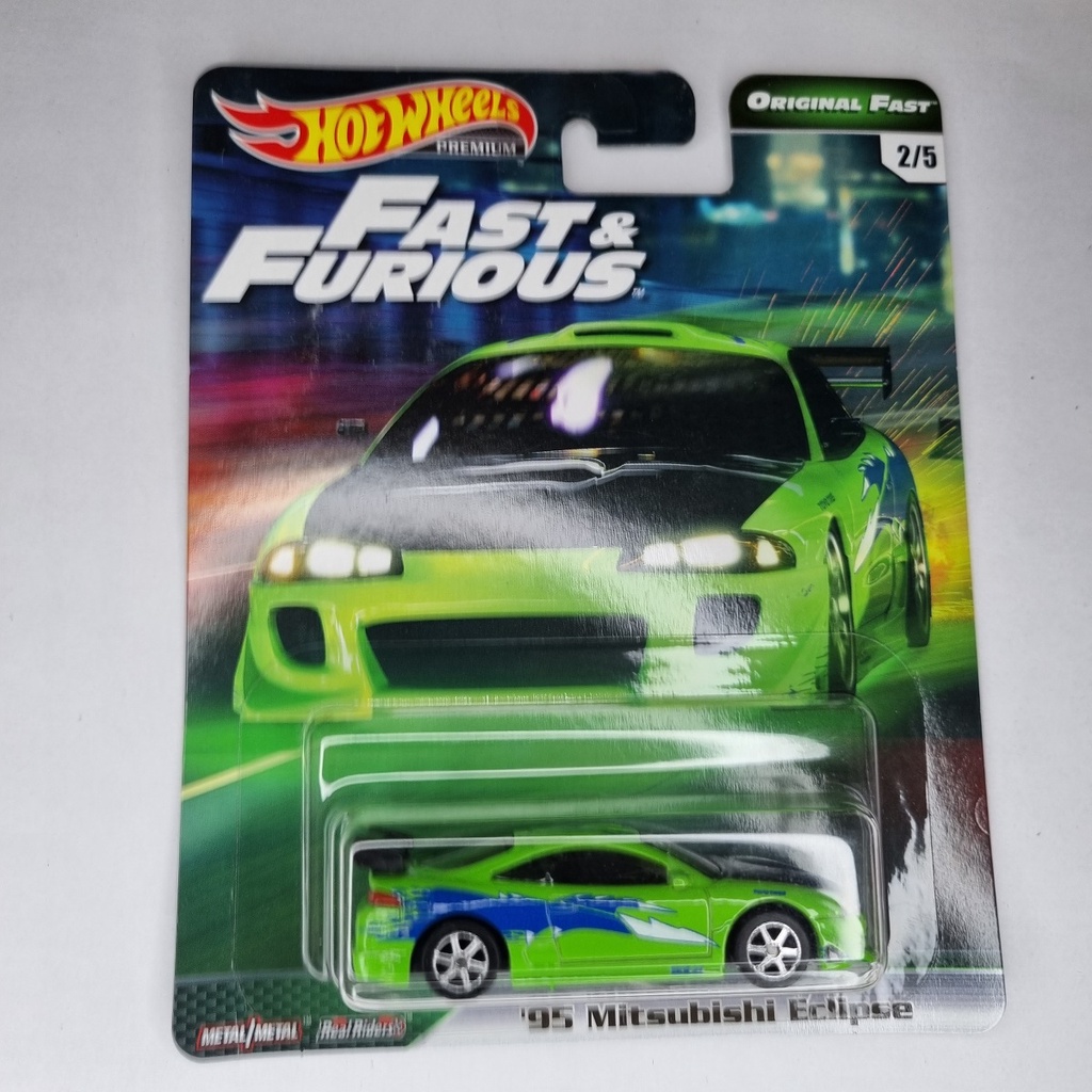 95 Mitsubishi Eclipse - Fast & Furious - Original Fast (2/5) - Hot Wheels Premium | Shopee Brasil