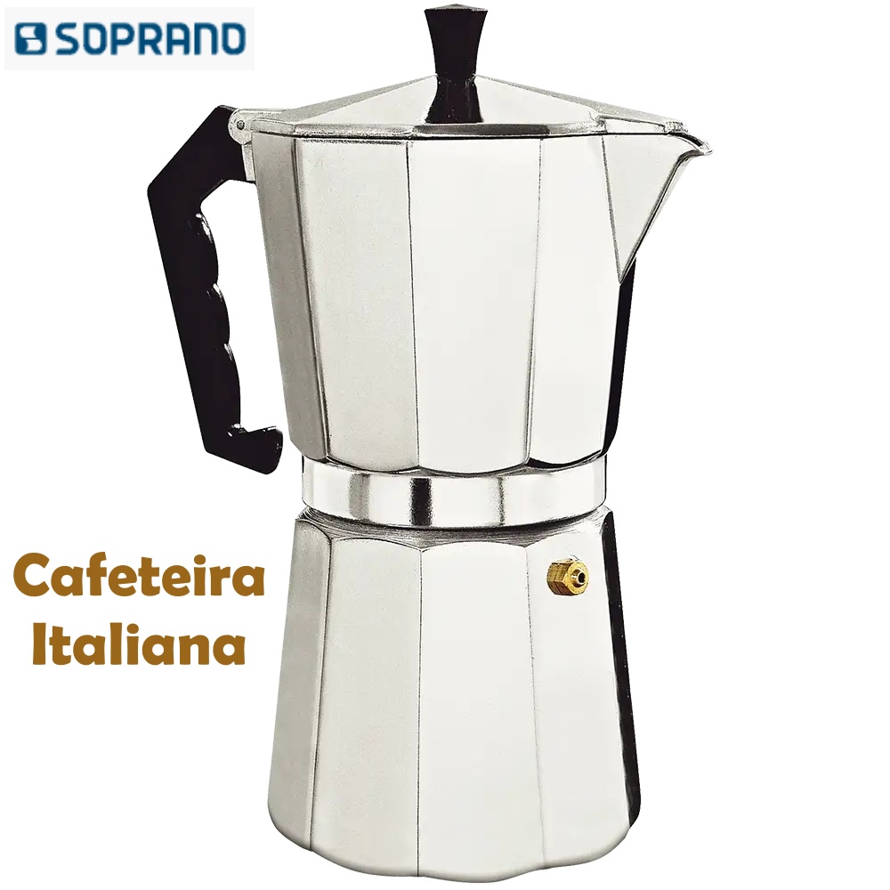 Cafeteira Italiana Moka 12 Xícaras Alumínio Prateada Express Manual ...